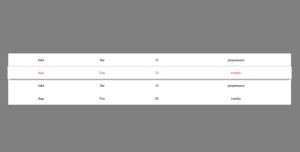 Highlighting HTML table row on hover by making it wider than the table ...